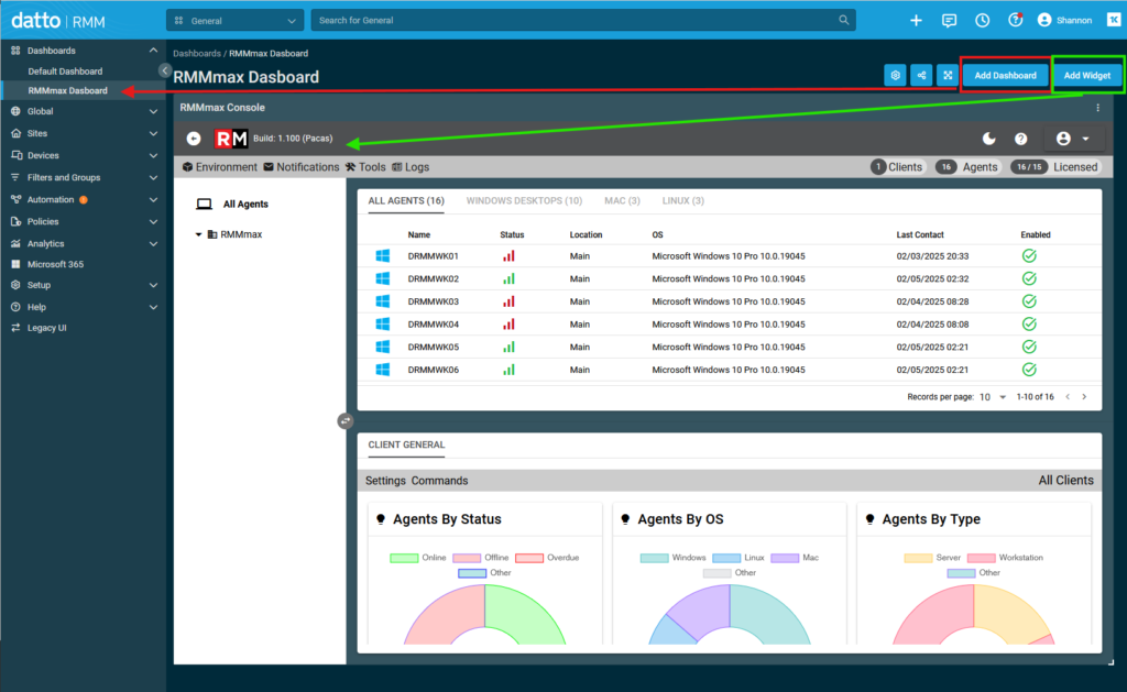 Add RMMmax To Your Datto Dashboard - RMMmax